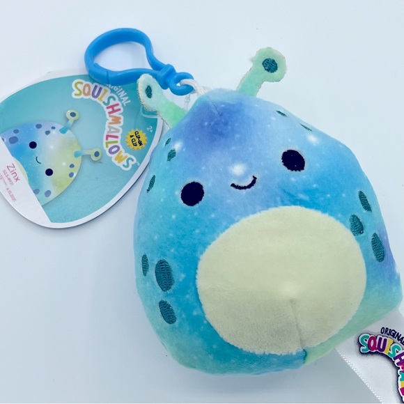 Squishmallows | Toys | Squishmallows Clip Zinx The Blue Galaxy Alien | Poshmark
